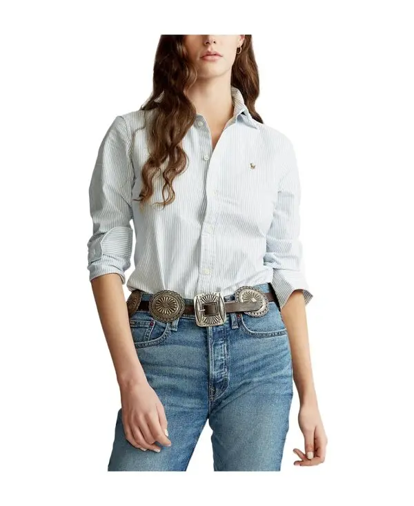 Polo Ralph Lauren Striped Button-down Shirt With Embroidered Pony Logo