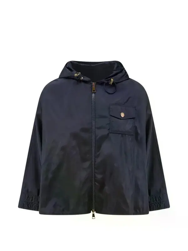Moncler Hooded Logo-patch Jacket - Blue