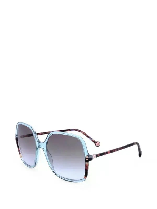 Carolina Herrera Geometric Frame Sunglasses - Blue