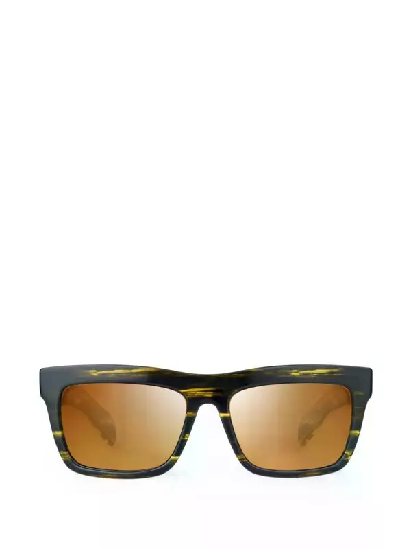 BUGATTI Tortoiseshell-effect Rectangle-frame Sunglasses