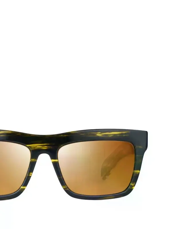BUGATTI Tortoiseshell-effect Rectangle Frame Sunglasses - Brown