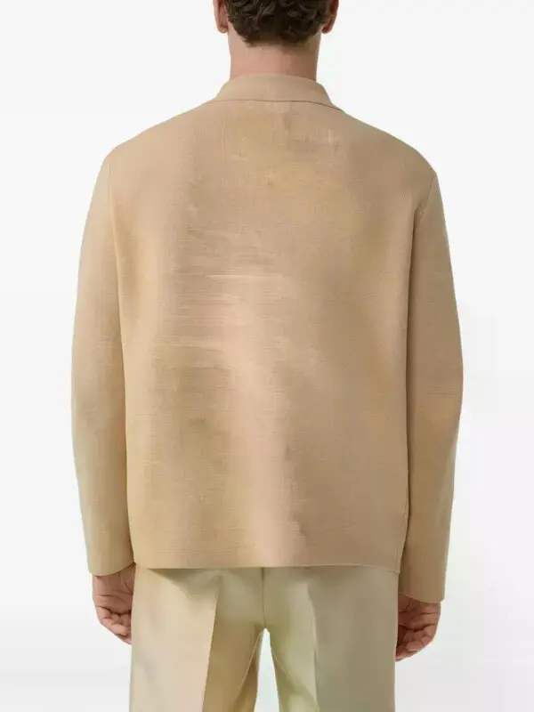 DOMAINE DES ARTISTES Knitted Patch-pocket Shirt Jacket