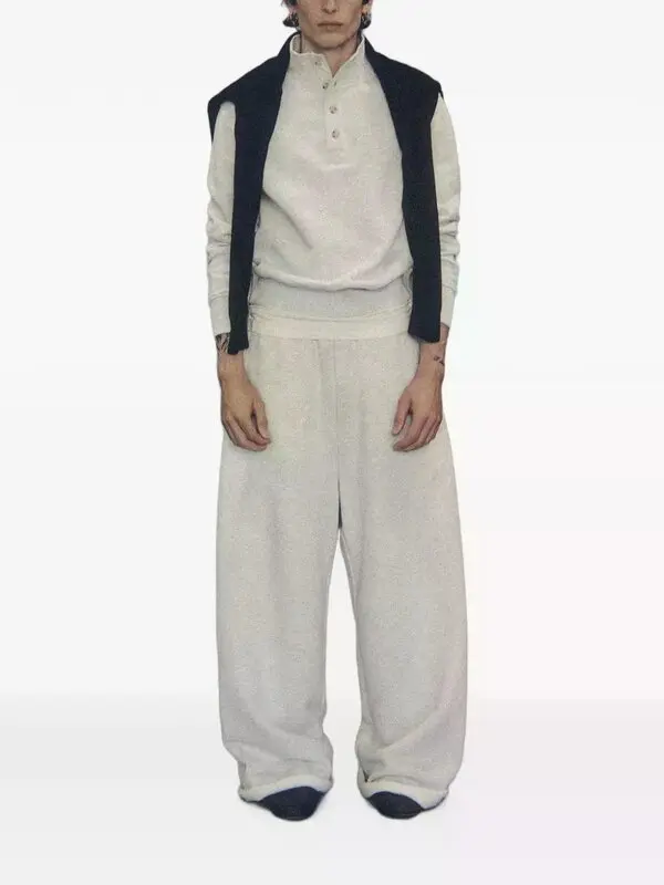 ENTIRE STUDIOS Button-up High-neck Sweater - Grey