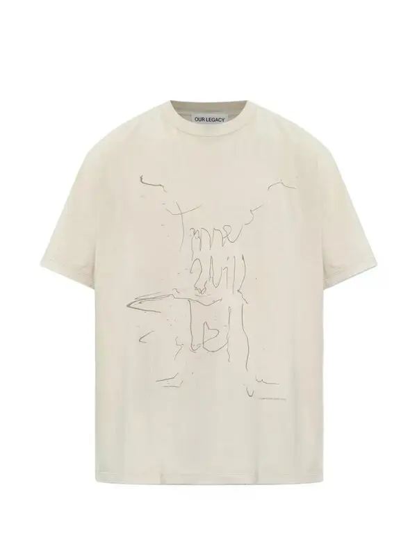 Our Legacy Box Graphic-print T-shirt - Neutrals