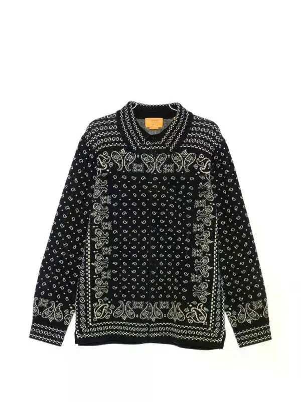 Guest In Residence Paisley-knit Button-down Shirt - Blue
