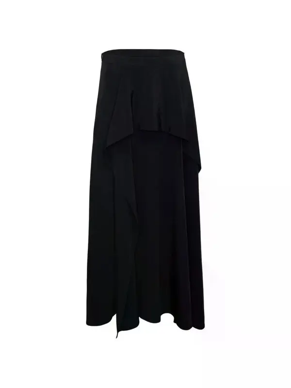 Y’s Ruffled-detail Maxi Skirt - Black