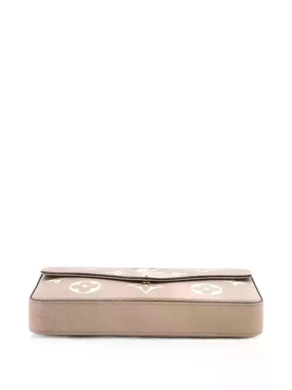 LOUIS VUITTON Felicie Pochette Bicolor Monogram Empreinte Giant Crossbody Bag - Grey
