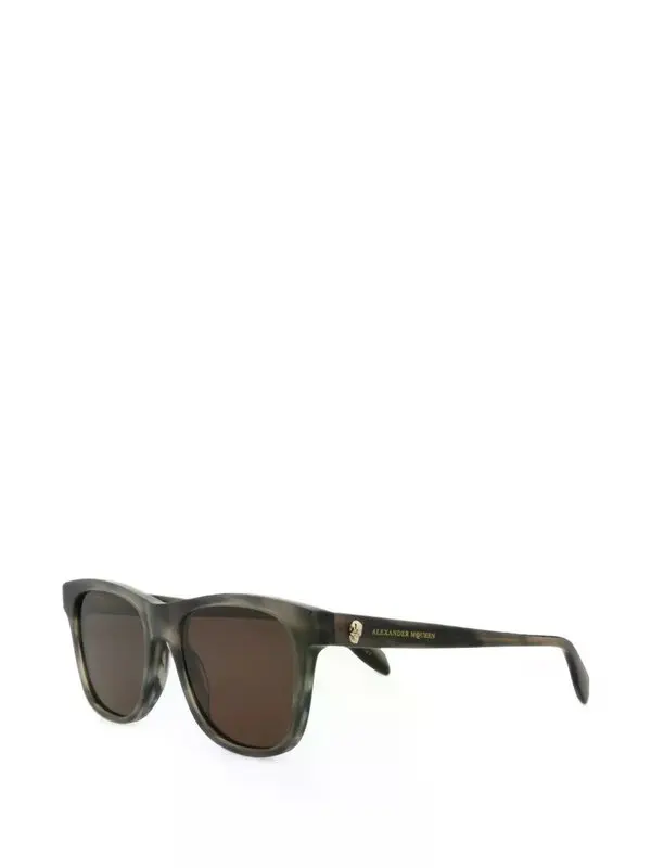 Alexander McQueen Skull-plaque Square-frame Sunglasses