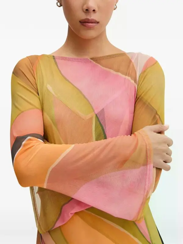 NEVER FULLY DRESSED Abstract-print Midi Dress