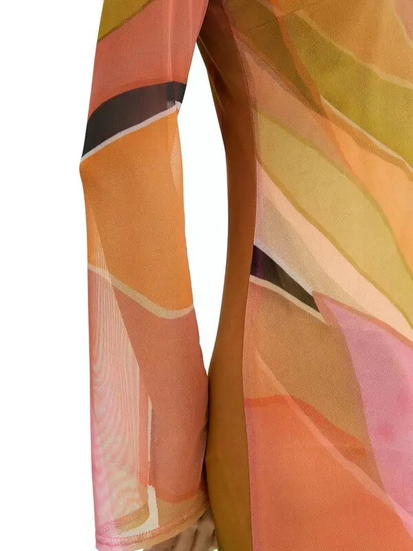 NEVER FULLY DRESSED Abstract-print Midi Dress