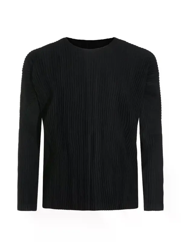 Issey Miyake Pleated Long-sleeve T-shirt - Black