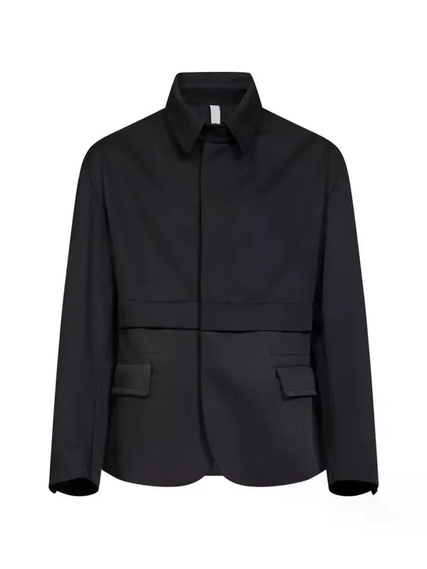 HEVO Concealed-button Shirt Jacket