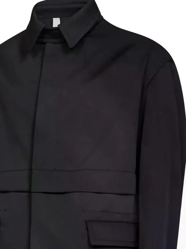 HEVO Concealed-button Shirt Jacket