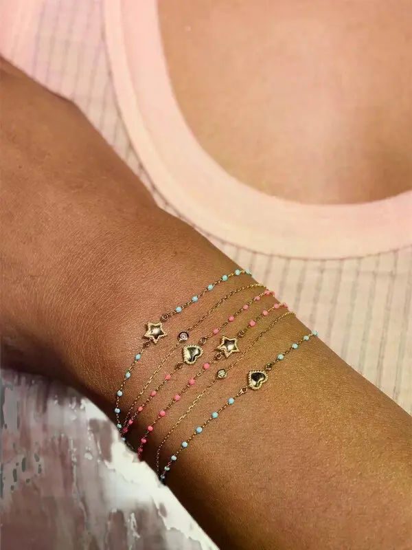 Gigi Clozeau Lucky Heart Gigi Turquoise Bracelet - Gold