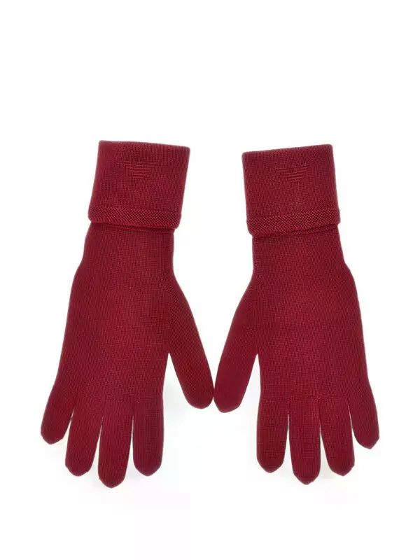 Emporio Armani Logo-embroidered Wool Gloves