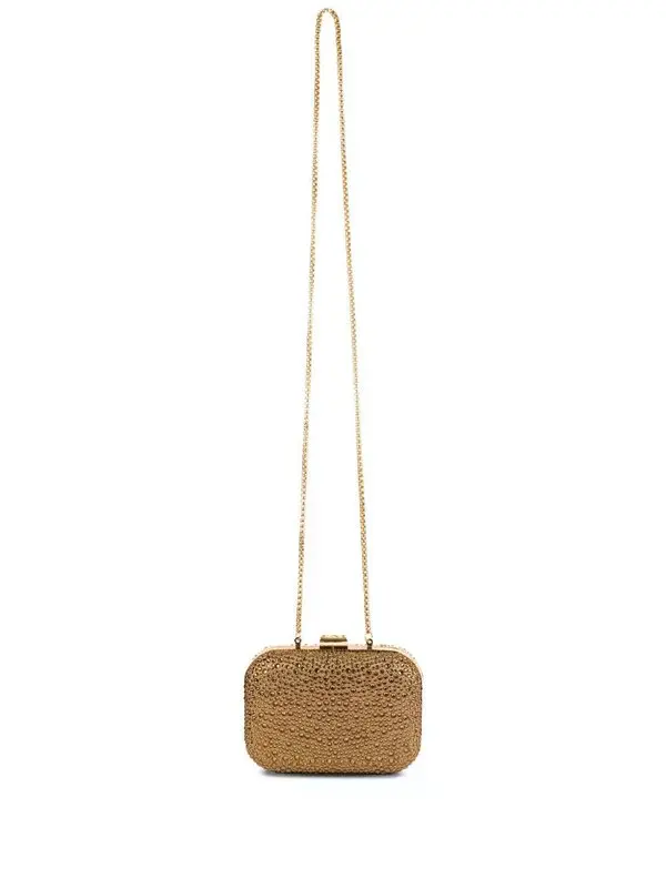 GEMY MAALOUF Crystal-embellished Crepe Clutch Bag