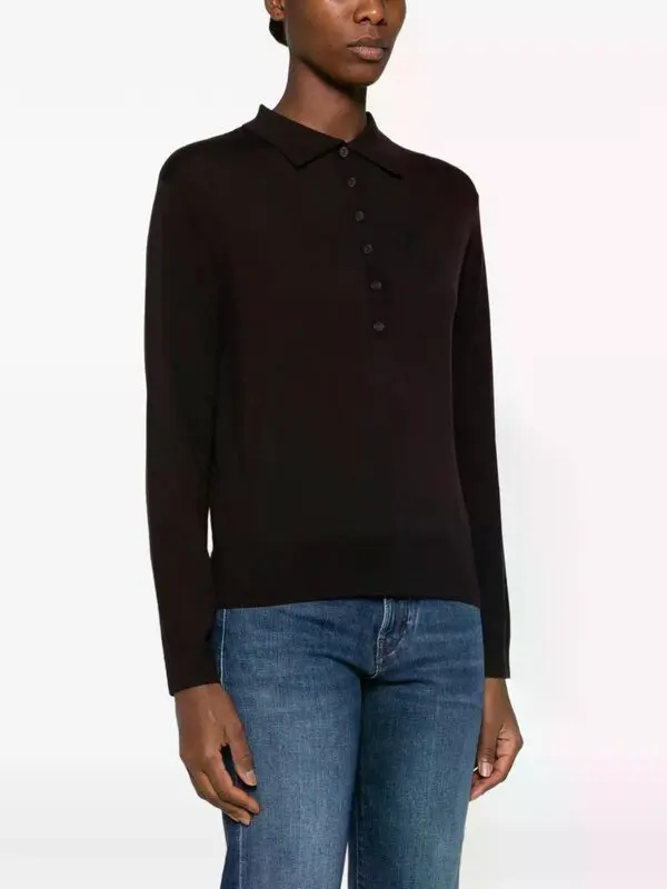 VICOLO Fine Knit Polo Sweater