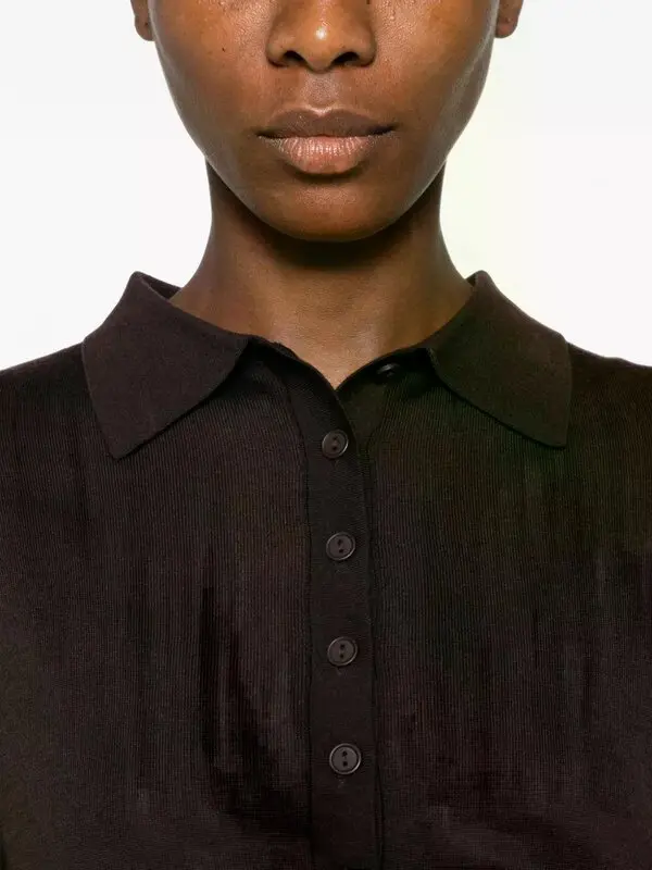 VICOLO Fine Knit Polo Sweater