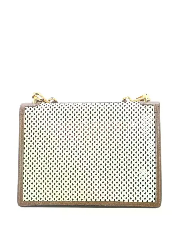 Fendi Kan U Perforated Leather Medium Shoulder Bag - Brown