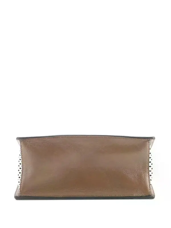 Fendi Kan U Perforated Leather Medium Shoulder Bag - Brown