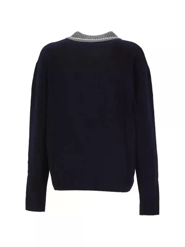TELA Button-fastening Wool Sweater - Blue