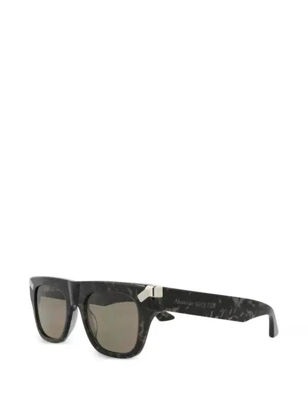 Alexander McQueen Tortoiseshell-effect Square-frame Sunglasses - Grey