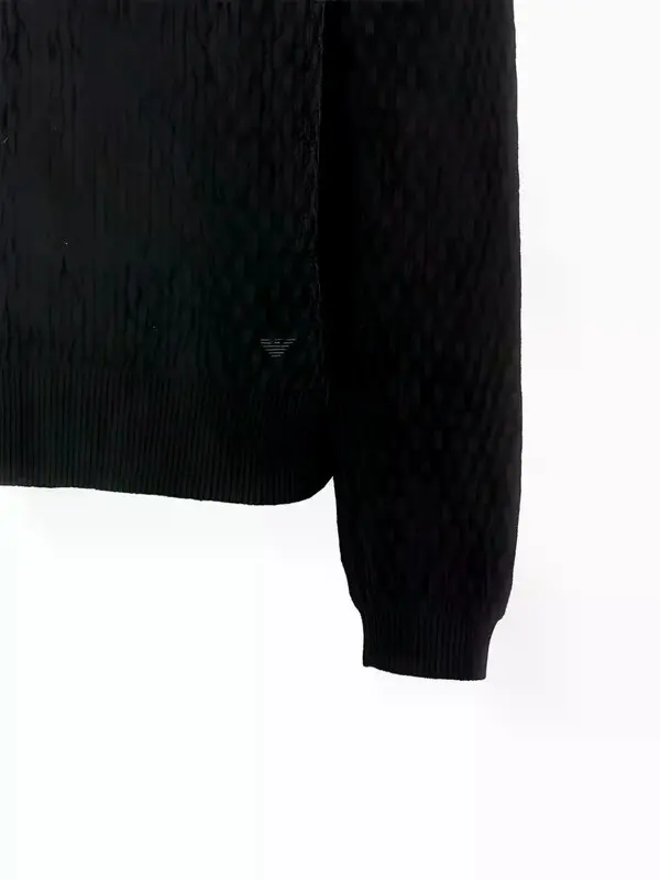 Emporio Armani Button-up Textured Sweater