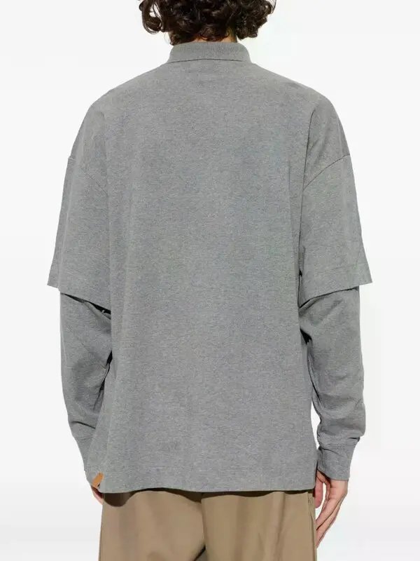 DARKPARK Zack Layered-sleeve Cotton Polo Shirt