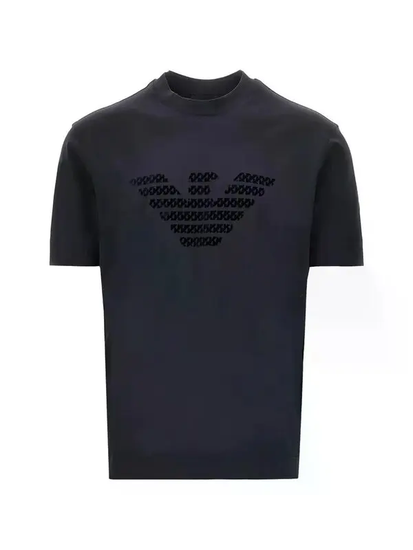 Emporio Armani Eagle-print T-shirt - Blue