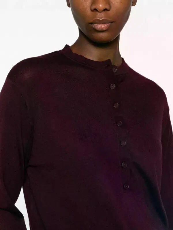 VICOLO Button-placket Sweater
