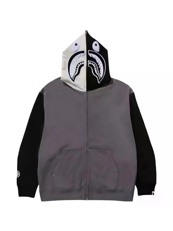 A BATHING APE Shark Patch Hoodie - Grey