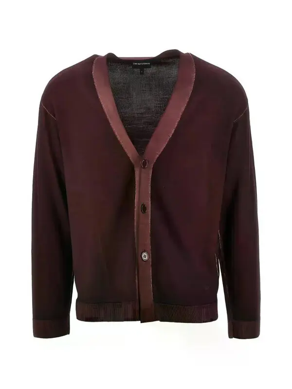 Emporio Armani Fine-knit Cardigan - Red