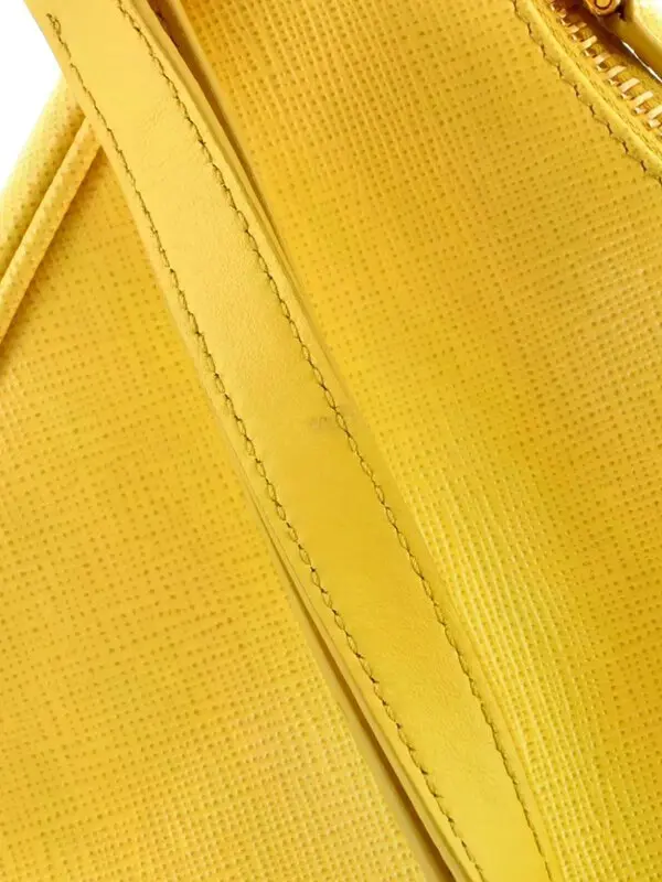 Prada Re-edition Saffiano Leather Mini Shoulder Bag - Yellow