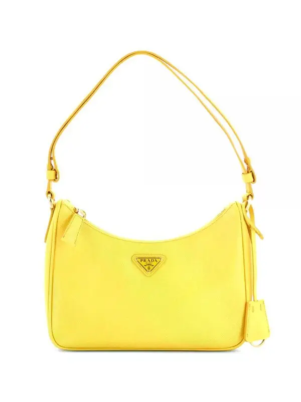 Prada Saffiano Leather Mini Shoulder Bag - Yellow