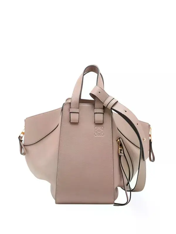 Loewe 2010-2026 Small Grained Calfskin Drawstring Hammock Bag Satchel - Neutrals