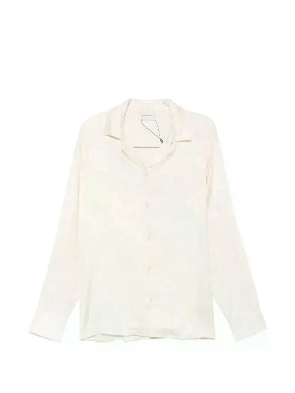 Drole De Monsieur Paisley-jacquard Long-sleeve Shirt - Neutrals