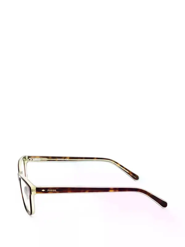 Fossil Tortoiseshell-effect Rectangle-frame Glasses