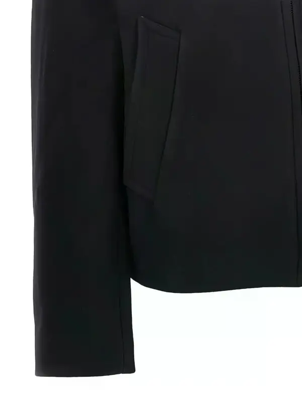 Studio Nicholson Zip-up Wool-blend Coat - Black