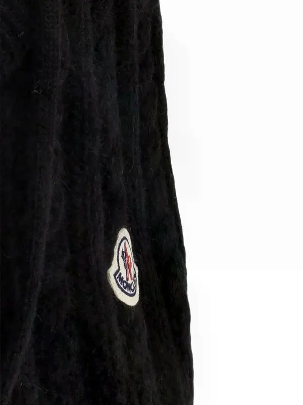 Moncler Cable-knit Logo-patch Balaclava