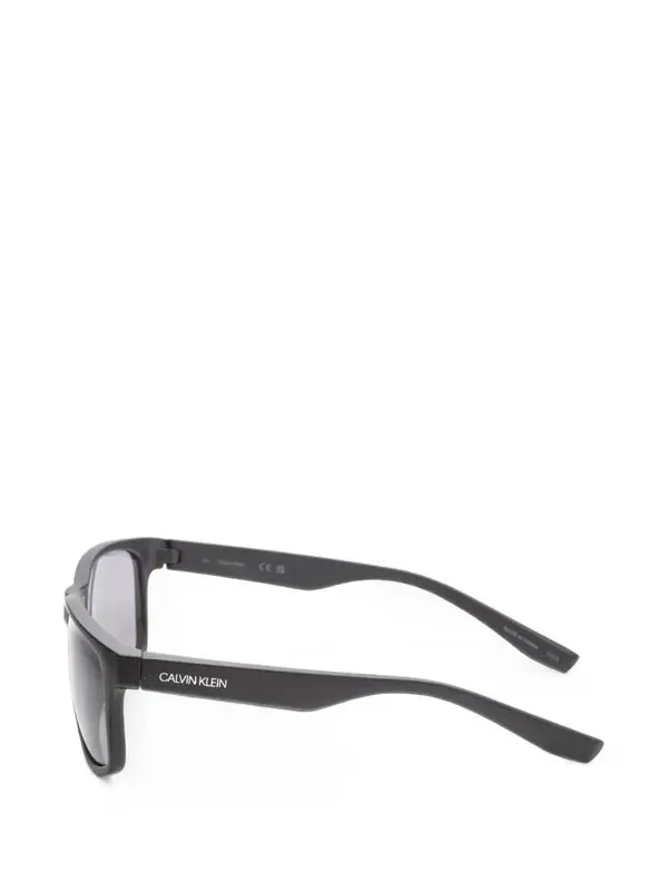 Calvin Klein Matte-finish Rectangle-frame Sunglasses