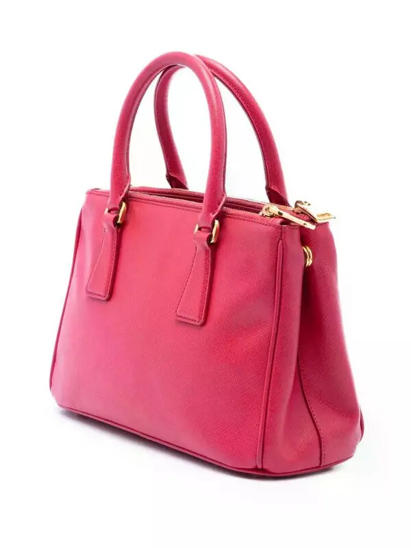 Prada 2013-2026 Mini Saffiano Lux Galleria Double Zip Satchel