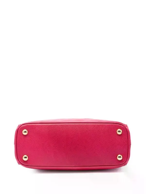 Prada 2013-2026 Mini Saffiano Lux Galleria Double Zip Satchel