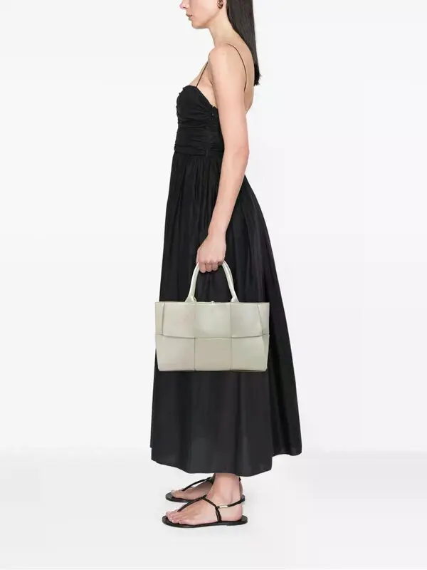 Bottega Veneta Medium Nappa Maxi Intrecciato Arco Tote Bag - White