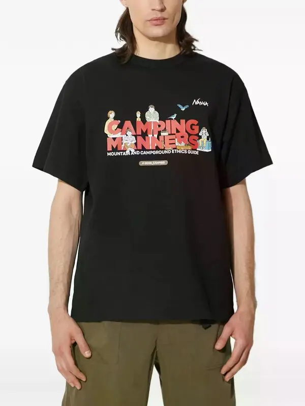 NANGA Camping Manners T-shirt - Black