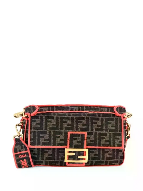 Fendi Baguette Nm Bag Zucca Canvas Medium Shoulder Bag