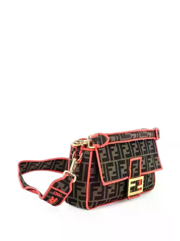 Fendi Baguette Nm Bag Zucca Canvas Medium Shoulder Bag