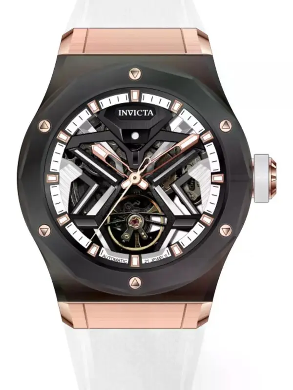 INVICTA Celestial Automatic Watch With Skeleton Dial - Black