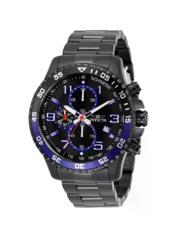 INVICTA Chronograph Watch With Logo Print - Black