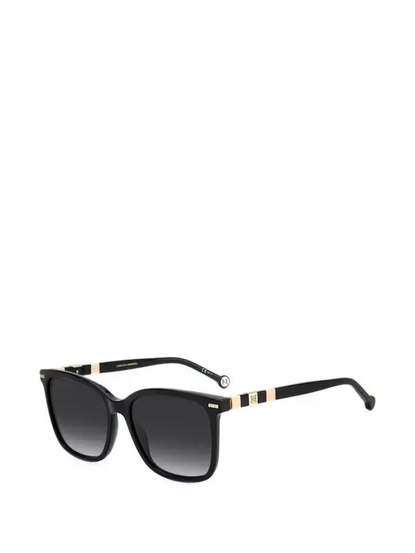 Carolina Herrera Logo-plaque Square Frame Sunglasses - Black