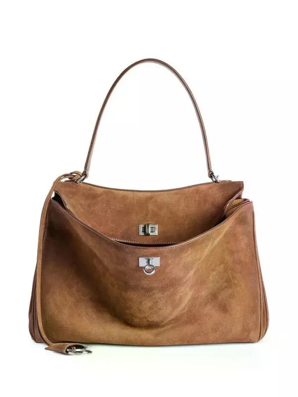 Balenciaga Rodeo Suede Tote Bag - Brown